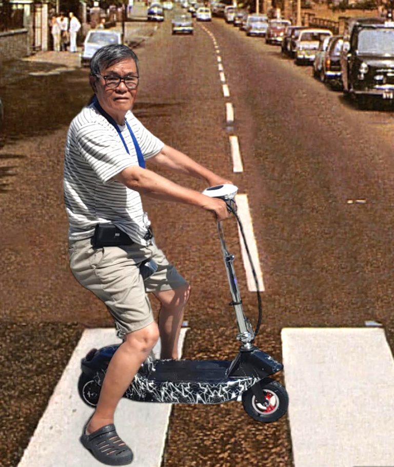 GE-206: Go! Electric! 150W Husky Electric Scooters in Multi Print body ...