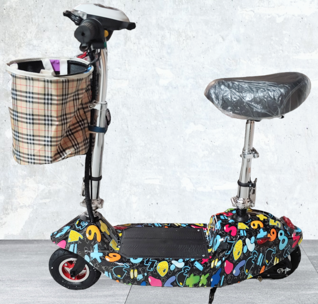 GE-206: Go! Electric! 150W Husky Electric Scooters in Multi Print body ...
