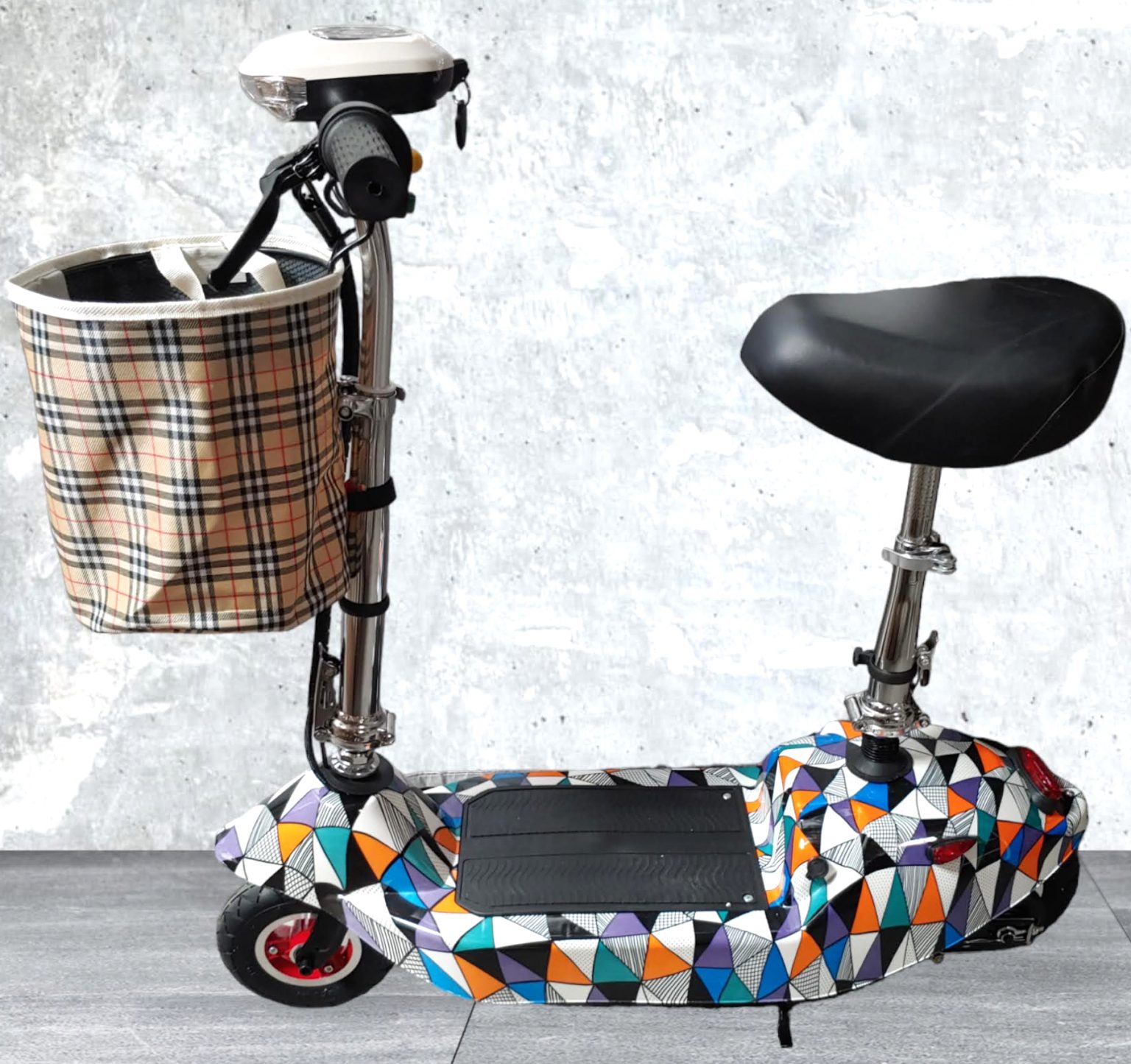 GE-206: Go! Electric! 150W Husky Electric Scooters in Multi Print body ...